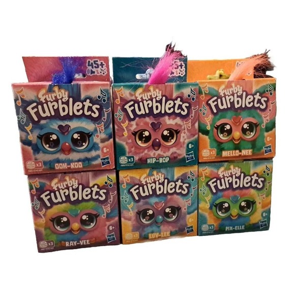 Hasbro | Toys | Furby Furblets Mini Friends Complete Set Of 6 45 Sounds ...